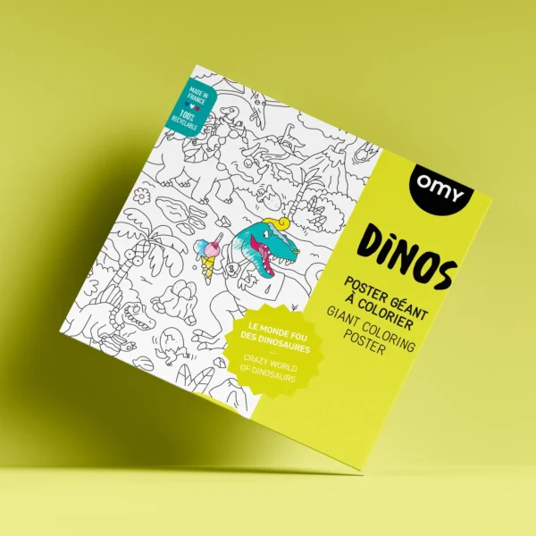 Poster à colorier DINOS OMY – Activité créative pour enfants